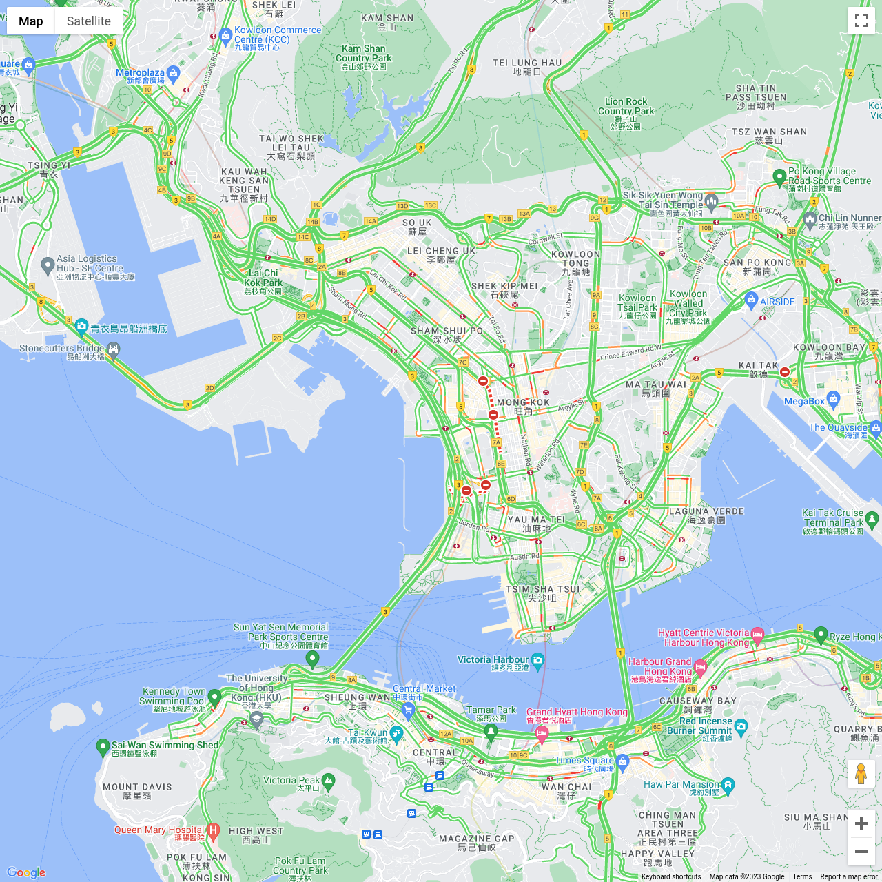 Hong Kong traffic congestion report | Traffic Index